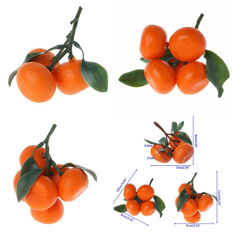 1pc Artificial Fruit Tangerine Lifelike Fake Home Party Wedding Bar ...