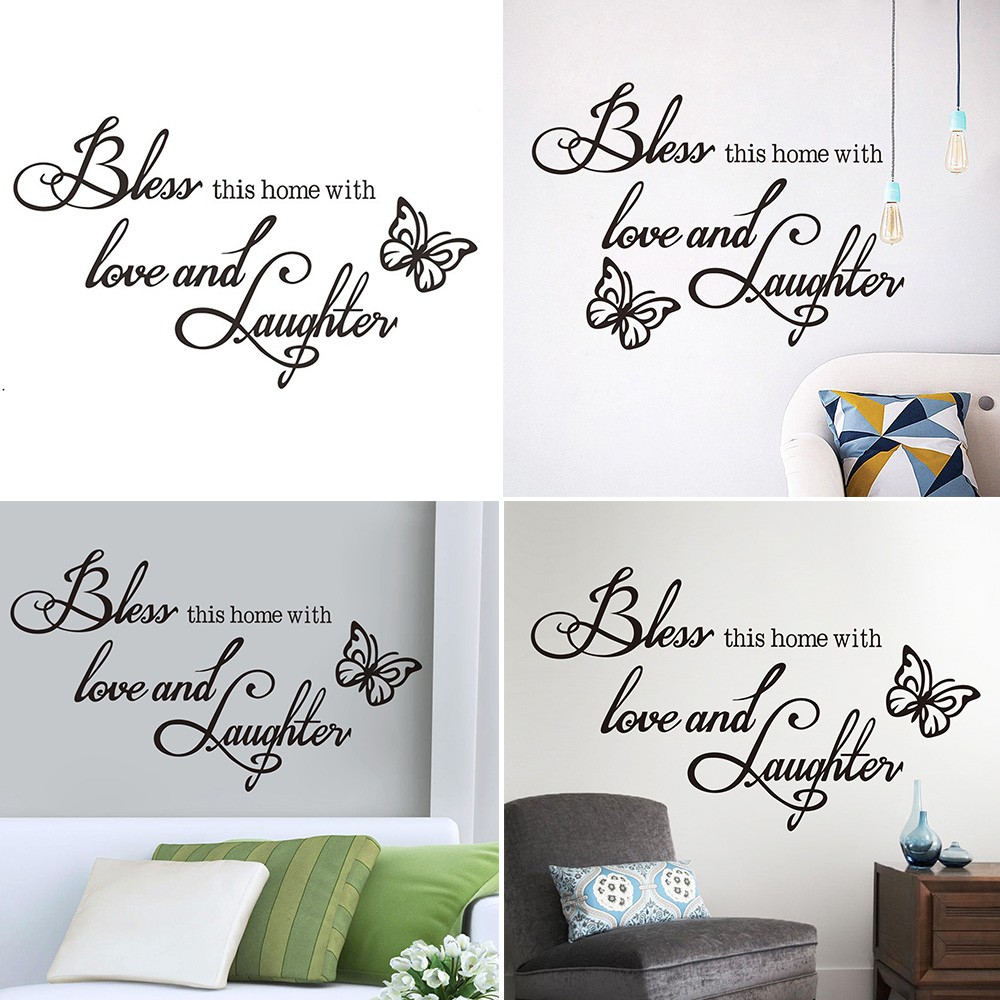 Closets Wall Sticker Love Room Bedroom Butterfly Decoration Mildewproof ...