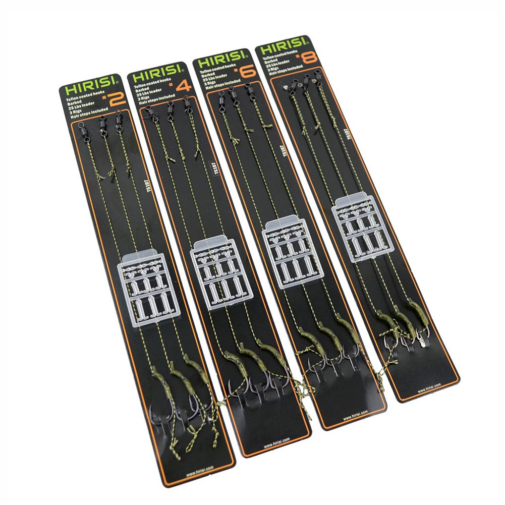 ANGELGERÄTE HAAR-RIGS KARPFEN-ANGEL-RIGS Karpfenhaken Drehbar Gebogener ...