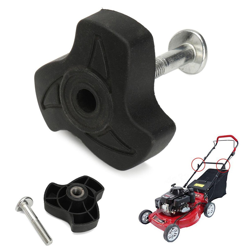 UNIVERSAL LAWNMOWER HANDLE Wing Nut & Bolt High Quality 8mm Bolts Pair ...