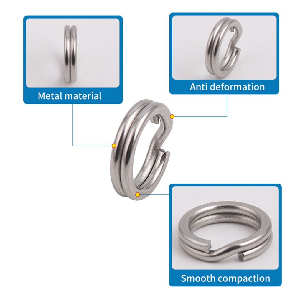 CONNECTOR SPLIT RING Split Ring Outdoor Sports 50 Pcs Accessories ...