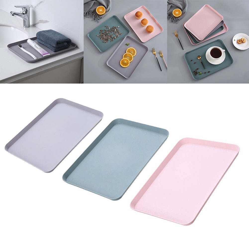 Plastic Serving Tray with Raised Edges – Suitable for Food Coffee Tea ...
