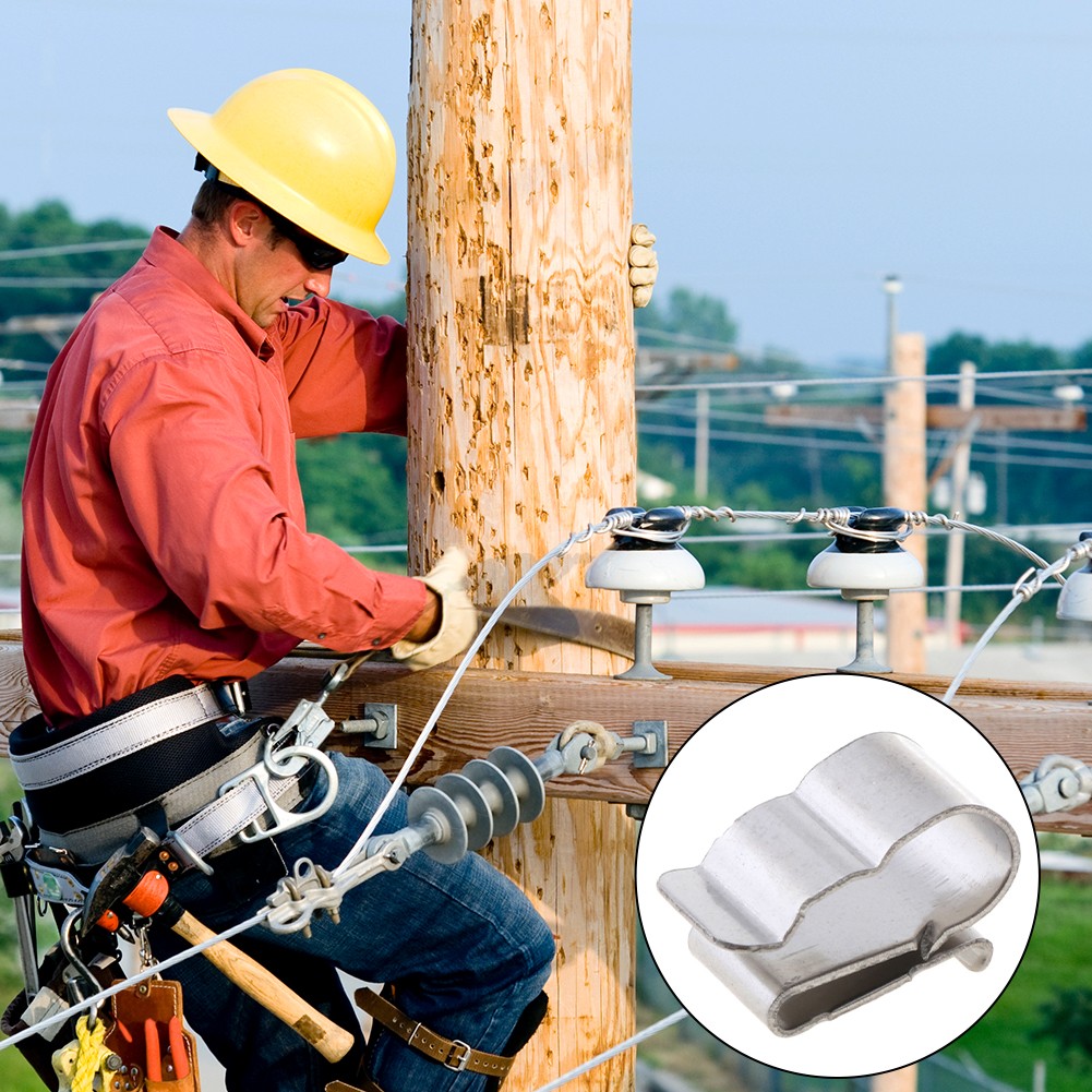 Cable Clamp Stainless Steel Wire Silver Solar Module Solar Panel Cable ...