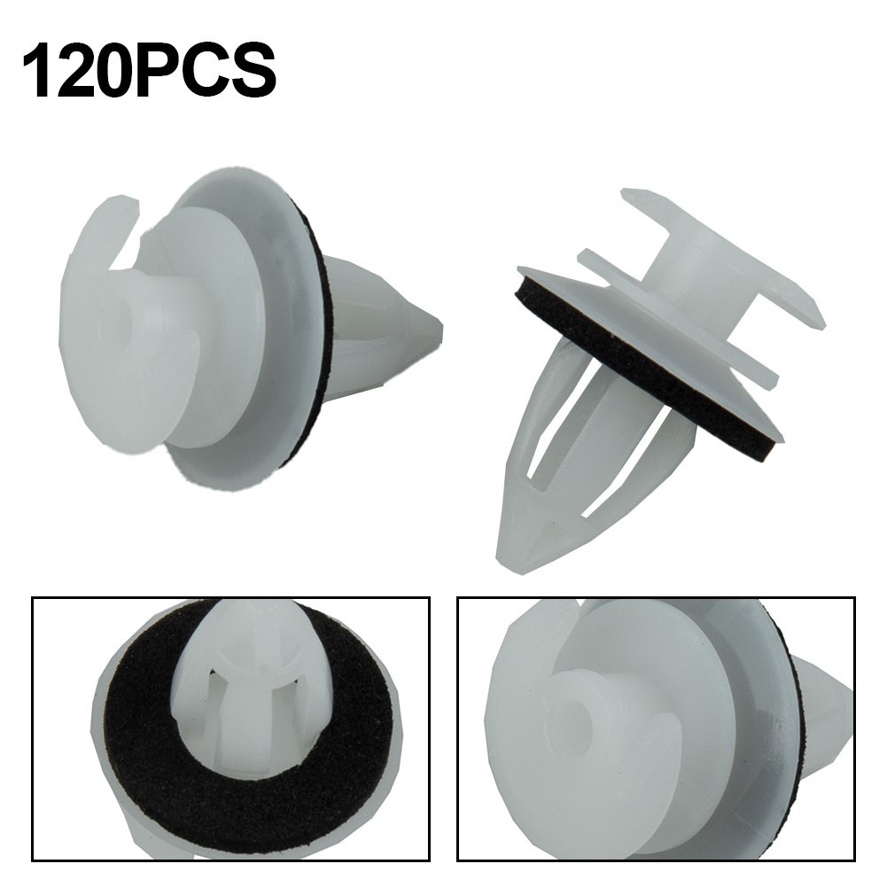120x Car Auto Door Panel Clips Fixing Fasteners White For E36 E38 E39 ...