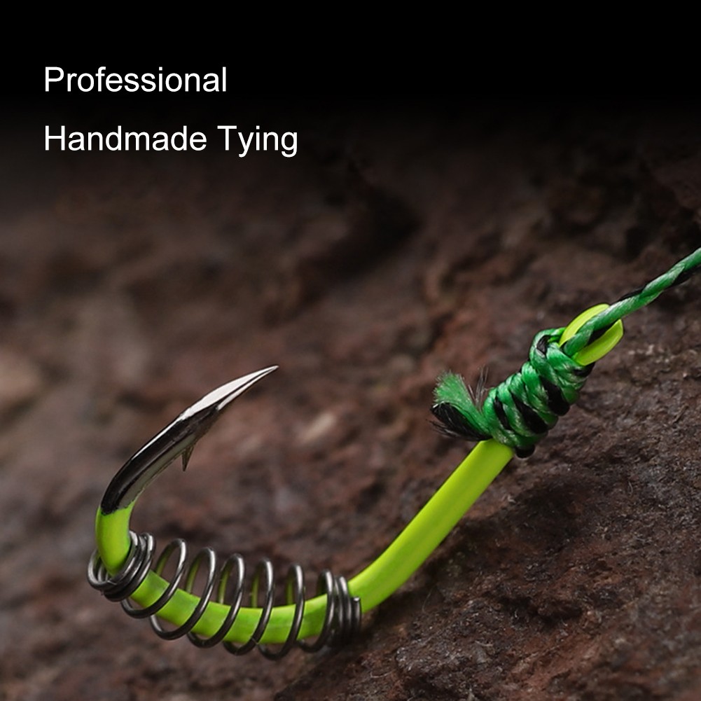BRAND NEW FLUORESCENT Hook Fishing Rig 5 Pcs Fishhook Saltwater Spring ...