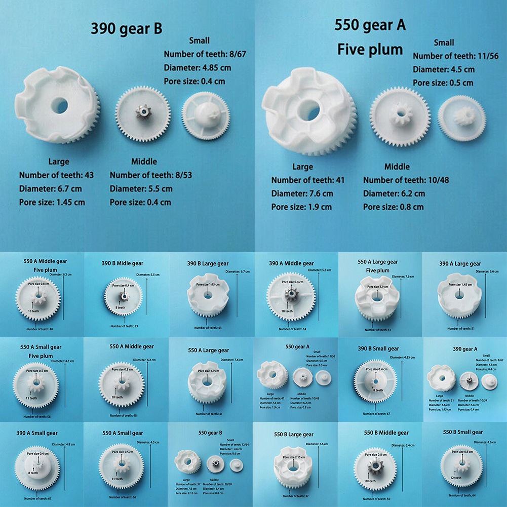 Plastic Gears for 550/390 For Kids Electric Car For Gearbox Toy Car ...