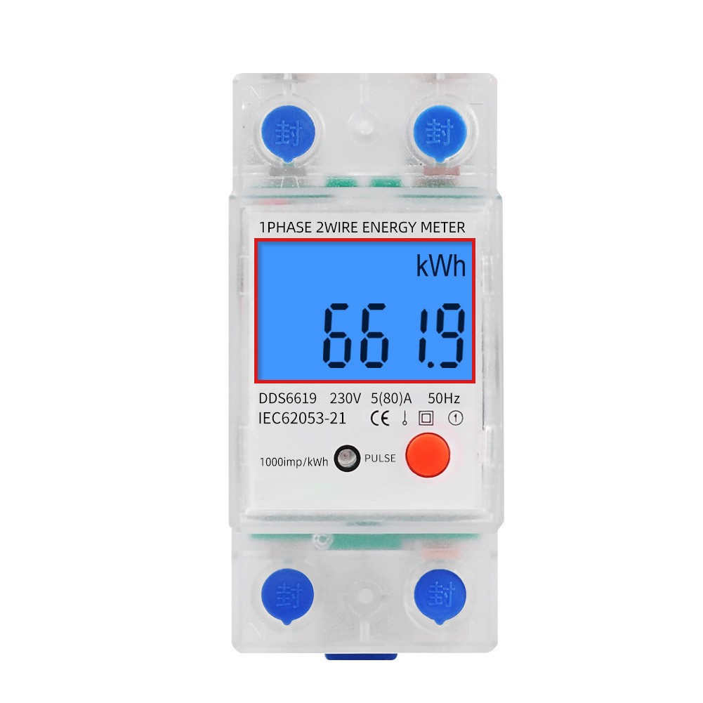 ENERGY METER ENERGY Meter 1 Pc 230V AC Din Rail Current Power KWh ...
