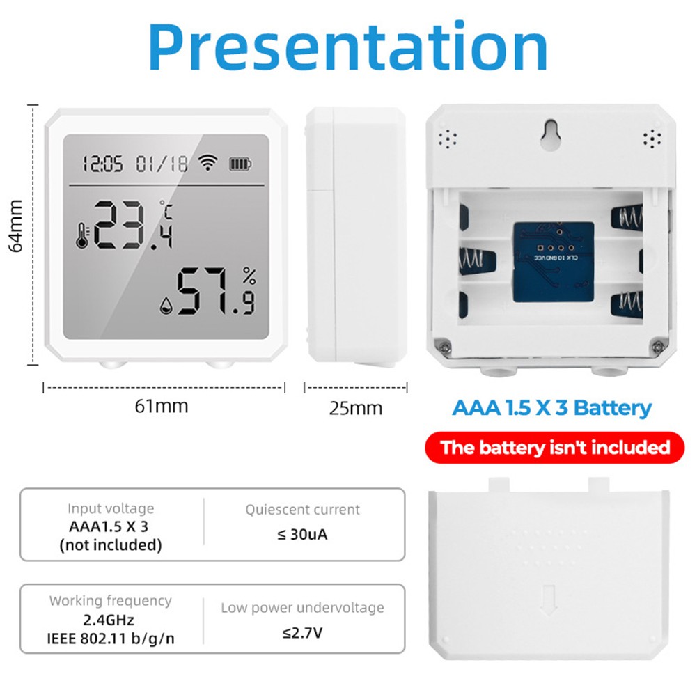 LIVING ROOM BABY Room Temperature Sensor Moisture Sensor Remote ...