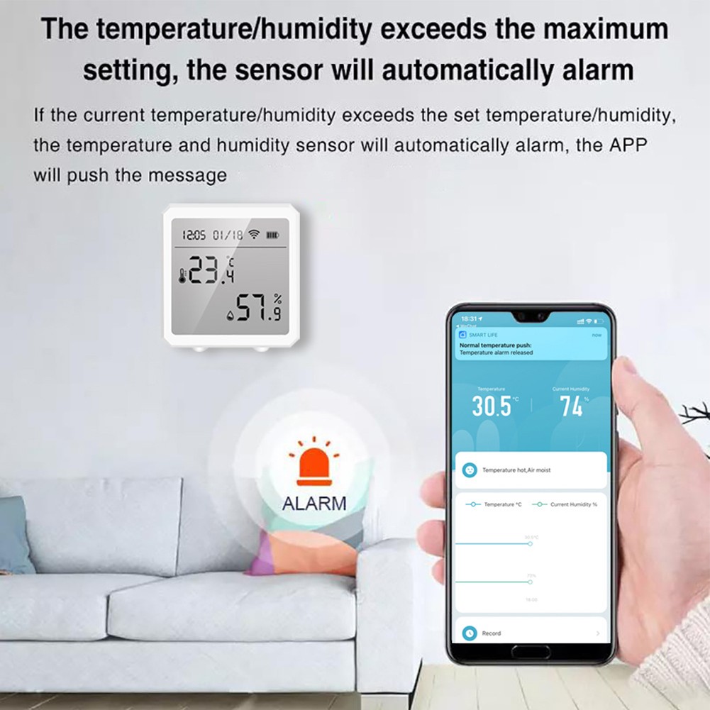 LIVING ROOM BABY Room Temperature Sensor Moisture Sensor Remote ...