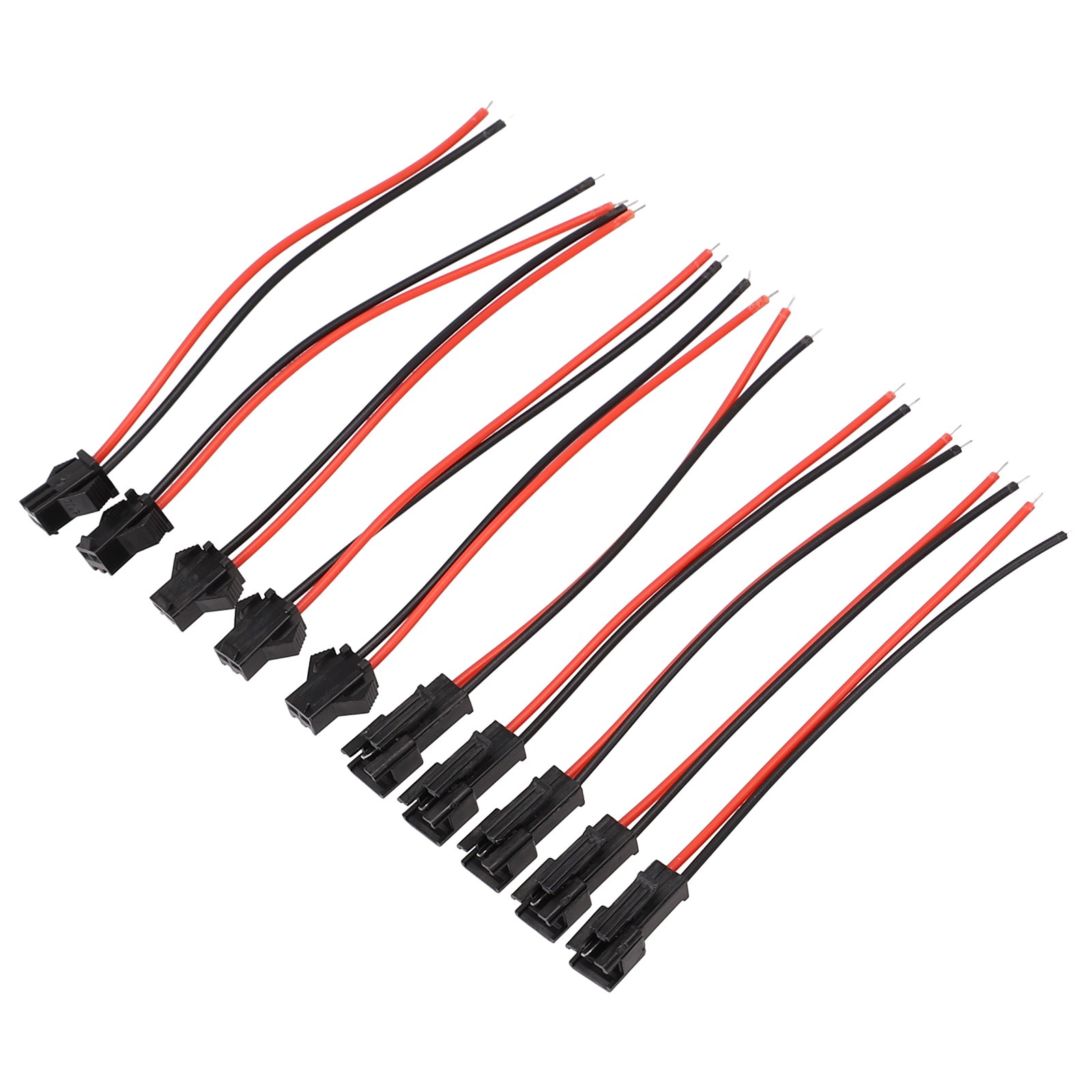 Premium Material 10PCS SM 2Pins 2P Female Male Connector Wire Cables ...