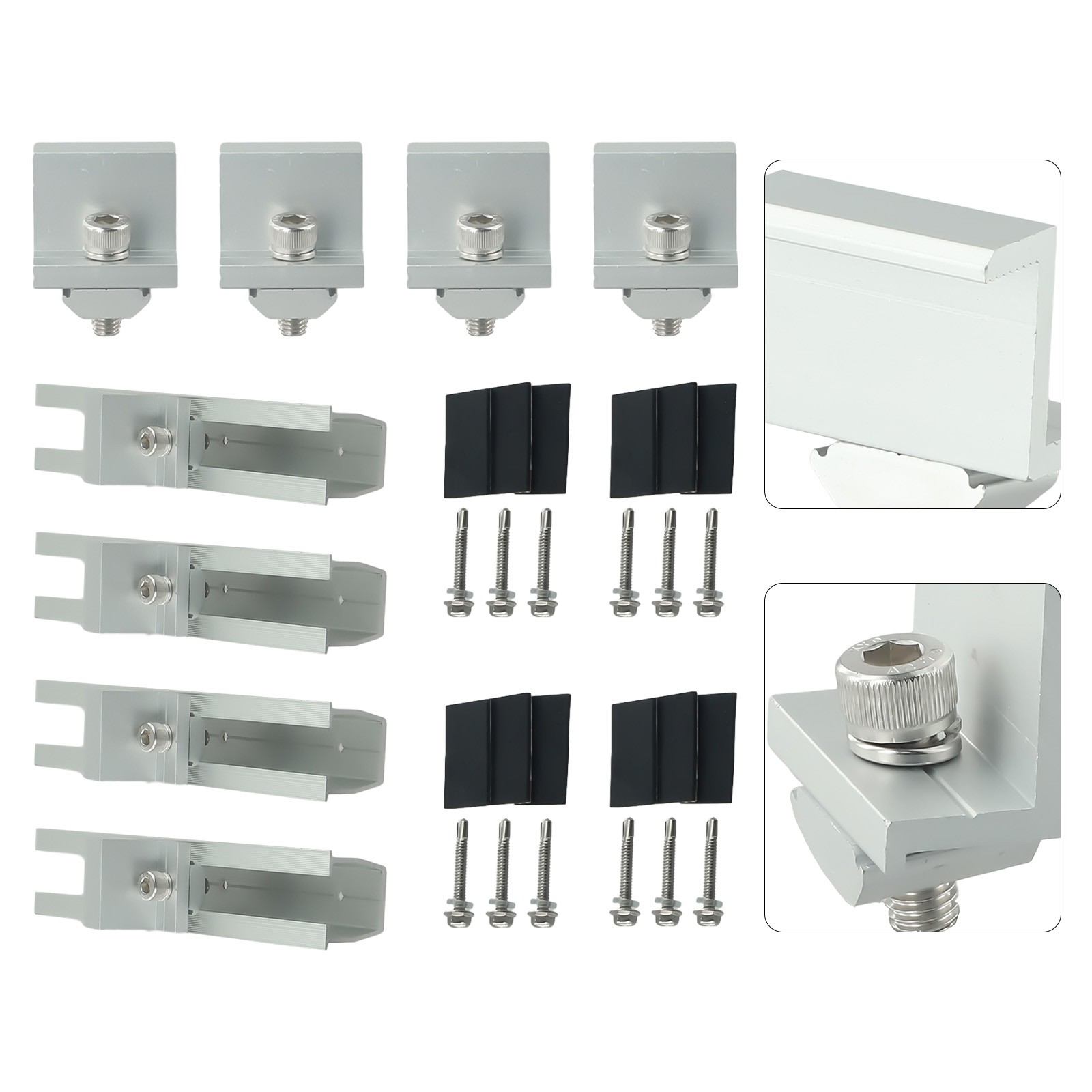 Solar Panel Rails Bracket Rails Roof PV Photovoltaic Set Solar Panel ...