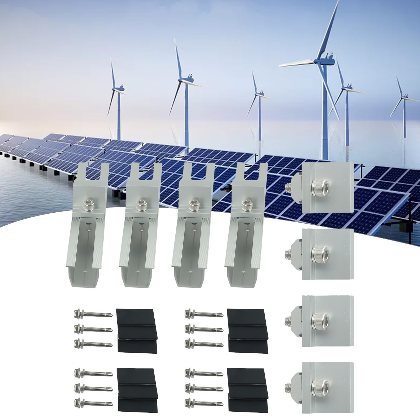 Solar Panel Rails Bracket Rails Roof PV Photovoltaic Set Solar Panel ...