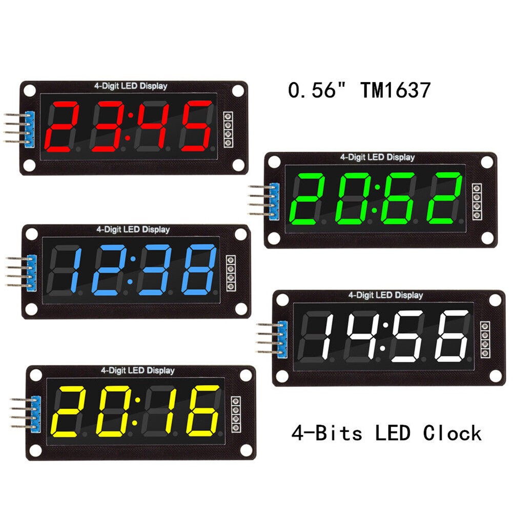 FOR ARDUINO DIGITAL LED Clock 12-pin Blue CLK Control Interface Driver ...