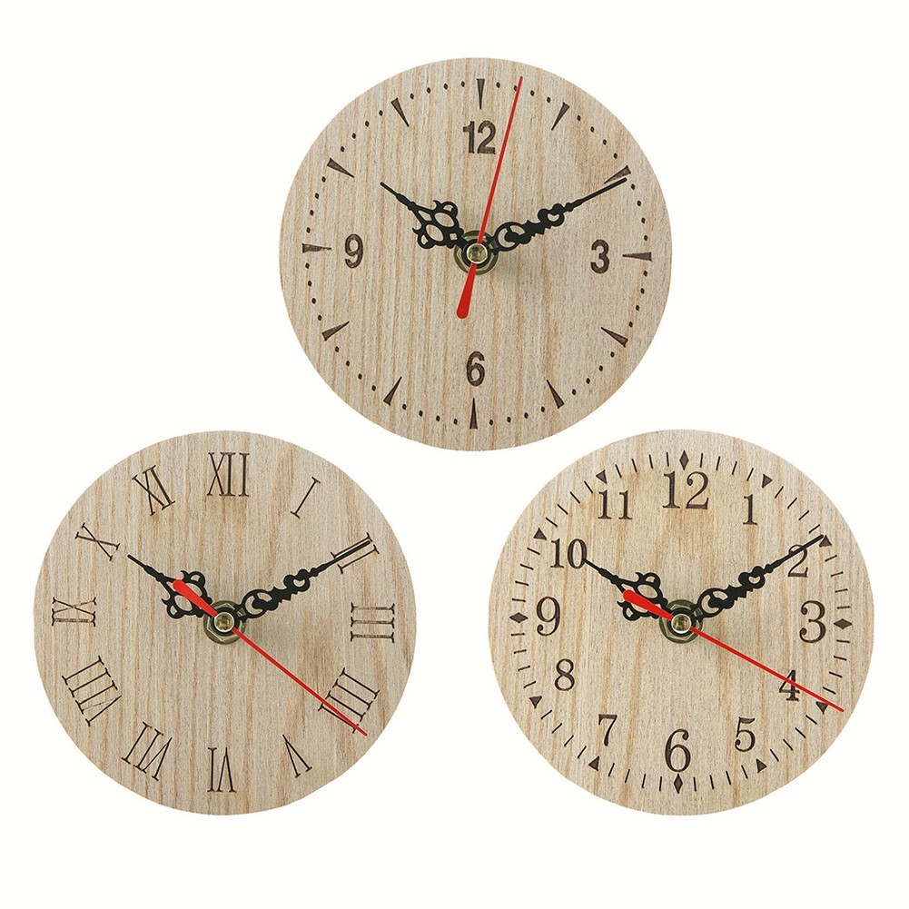 Horloge murale analogique en bois chic et intemporelle 12 cm pour ...