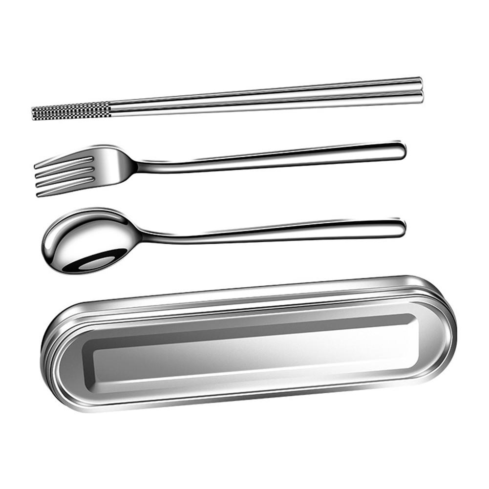 Sleek and Handy Stainless Steel Cutlery Set with Travel Case for ...