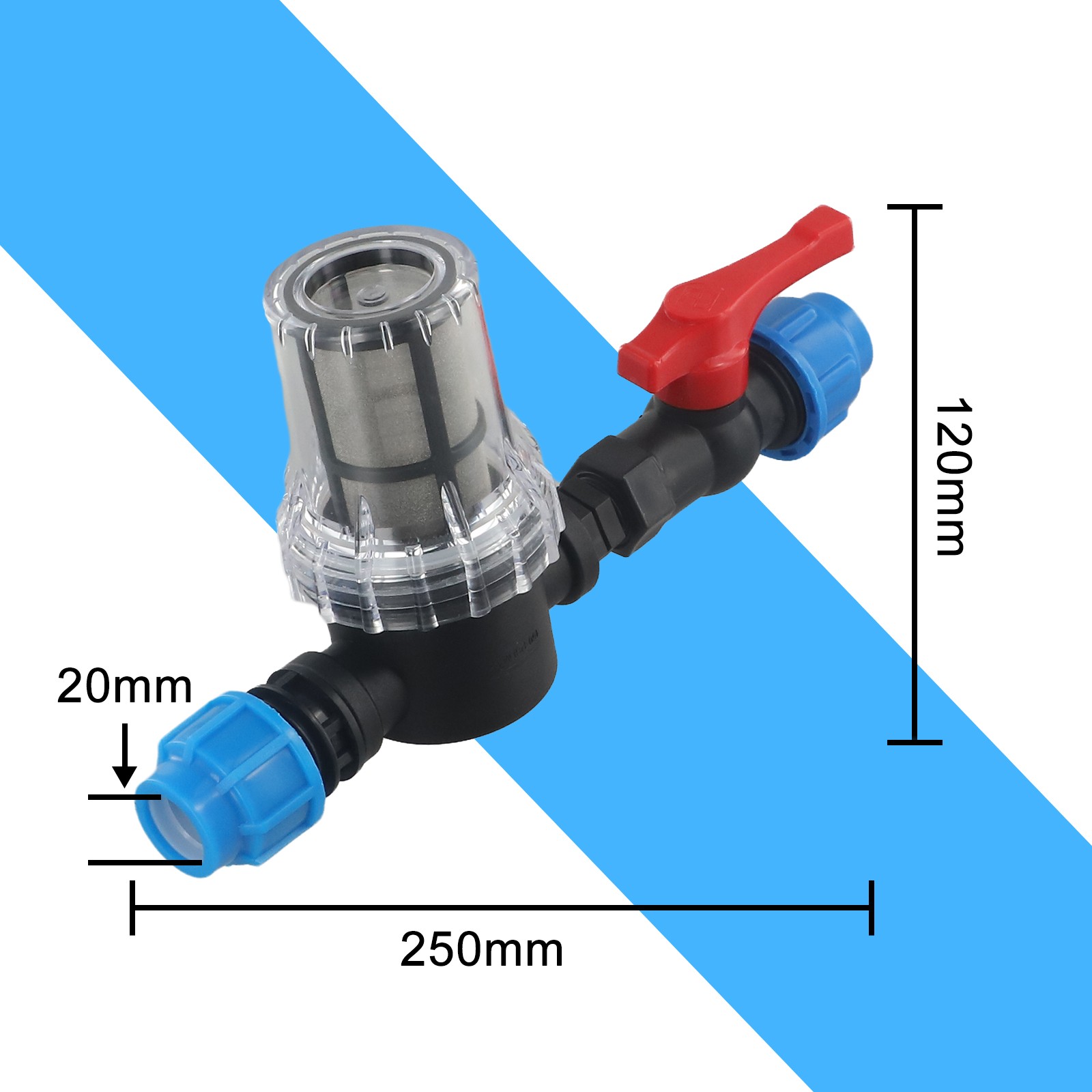 Hassle Installation Plastic Tube Water Filter for 20mm 25mm 32mm Pipes ...