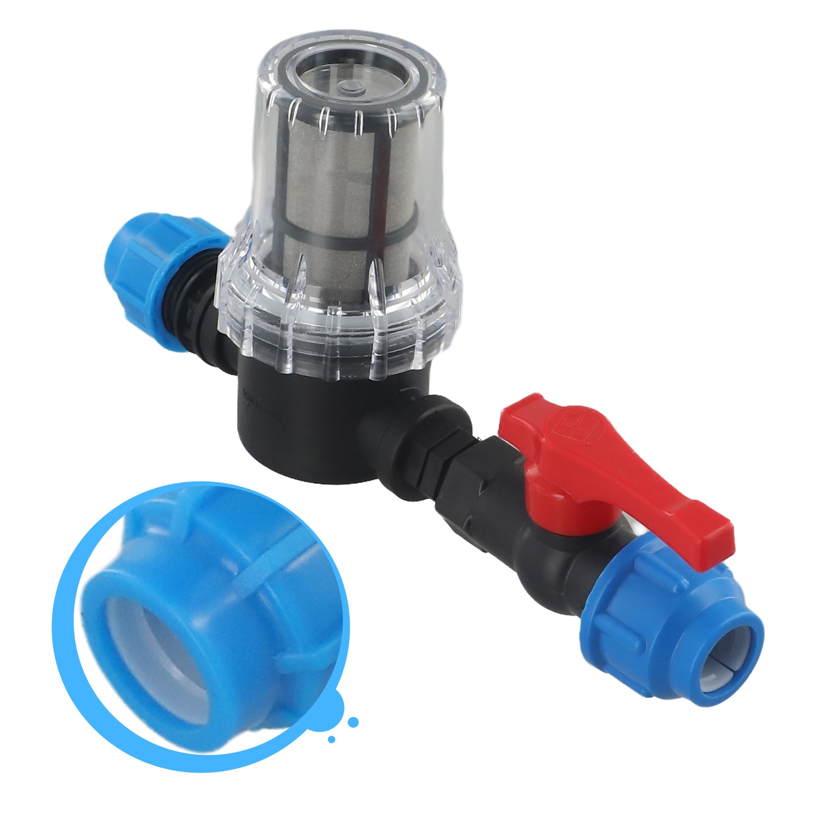 Hassle Installation Plastic Tube Water Filter for 20mm 25mm 32mm Pipes ...