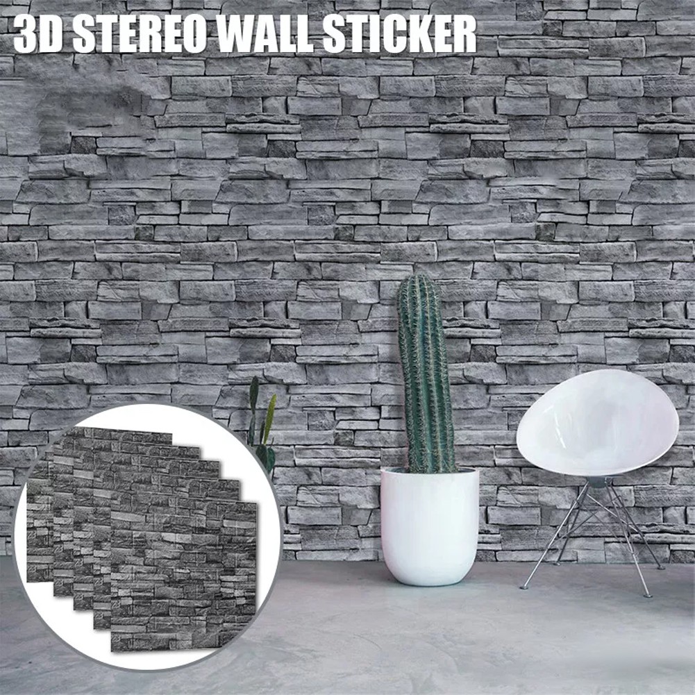 Wall Sticker Tile Brick Wall Sticker D Effect Foam Panel Dimension ...