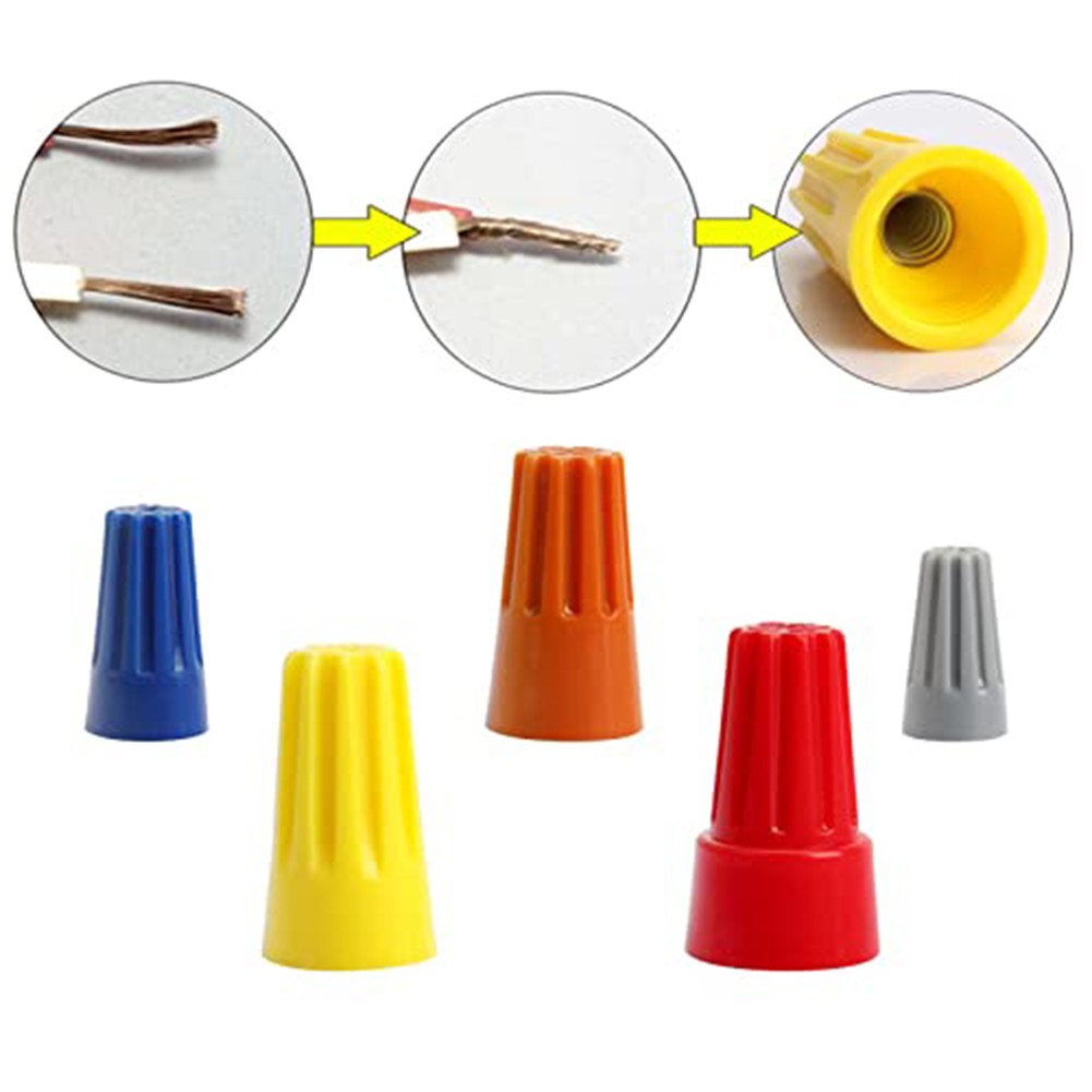 Color Coded Electrical Connectors Set 180 Pcs with Secure Screw ...