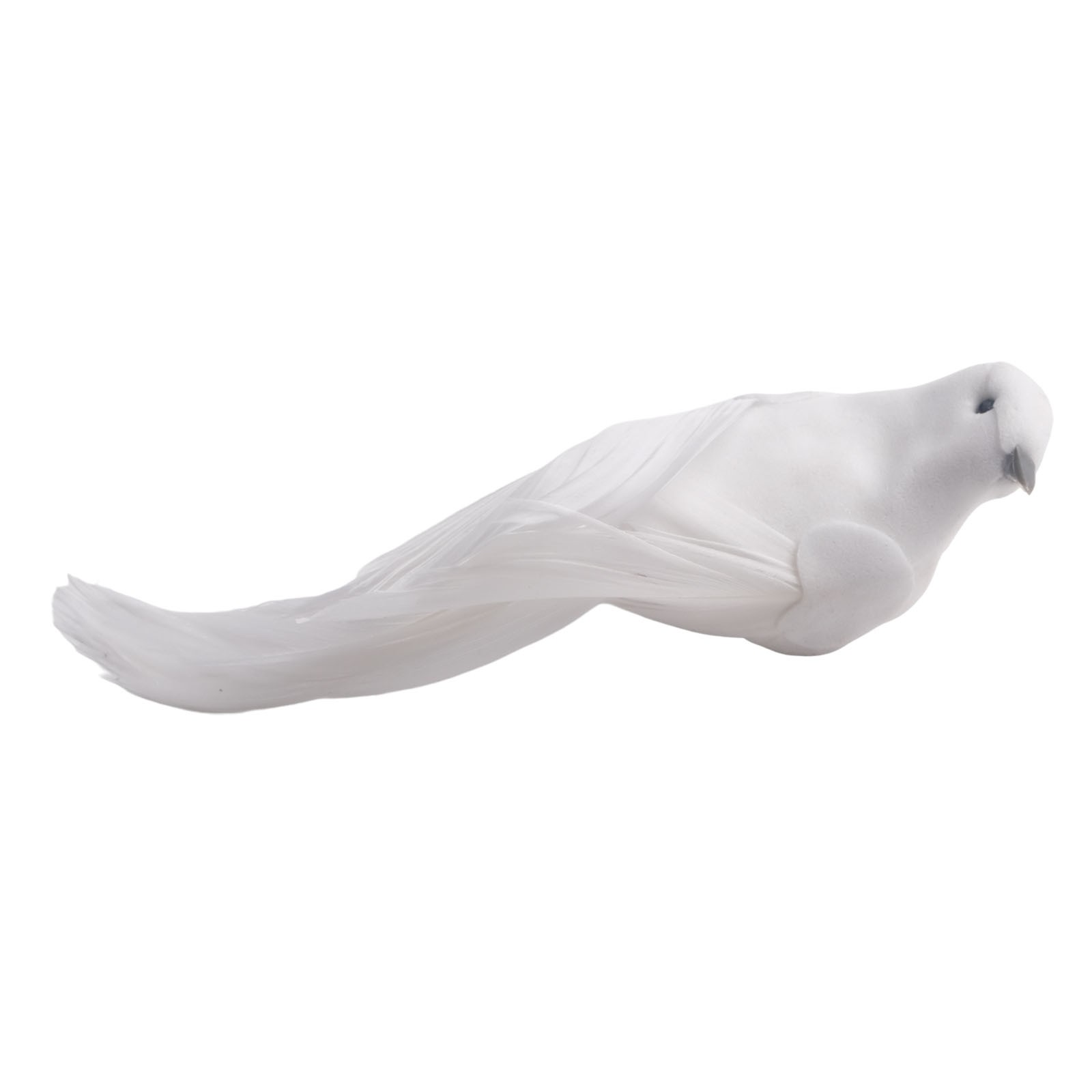 Artificial Doves Bird Garden Home Indoors 2pcs Clip Decor Fake Foam ...