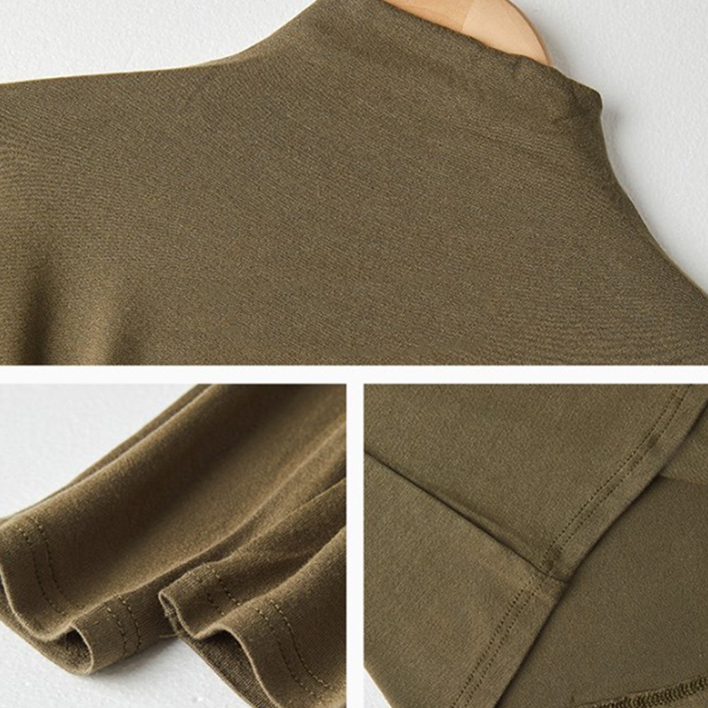 Damen Slim Fit Halb Rollkragen Shirt für den Alltag in Modal Baumwolle ...