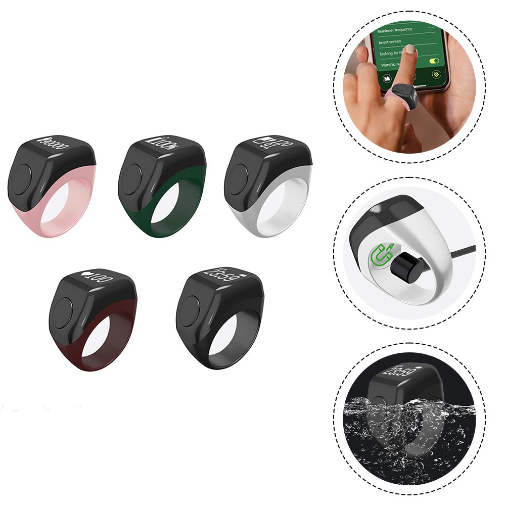 VIBRATION ENABLED SMART Prayer Counter Ring for Daily Use and Tracking ...