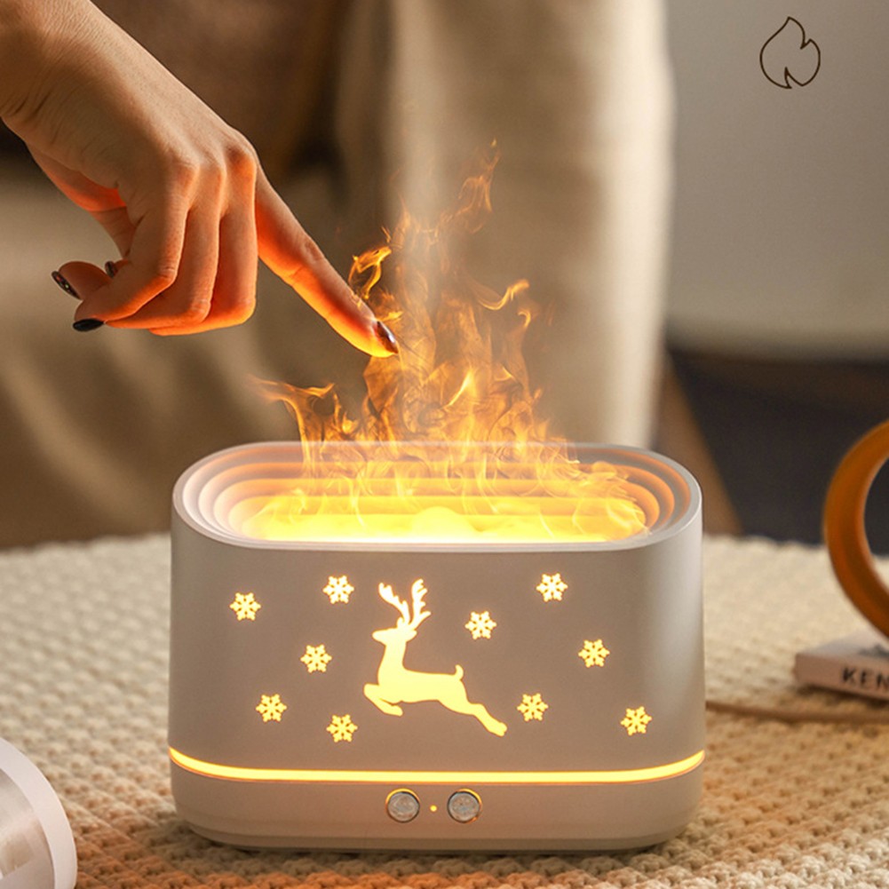 USB Powered Aromatherapy Humidifier with Flame Light Effect for Heating ...