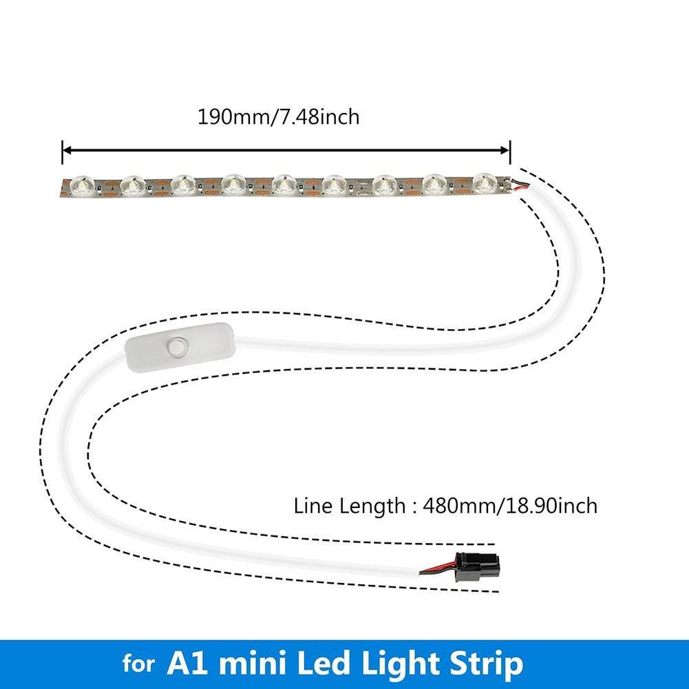 FOR BAMBU LAB A1 Mini Compatible LED Light Strip 2PCS for 3D Printer ...