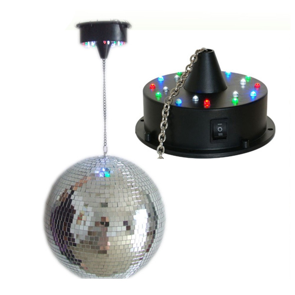 MOTEUR ROTATIF BOULE disco avec télécommande et affichage lumineux LED ...