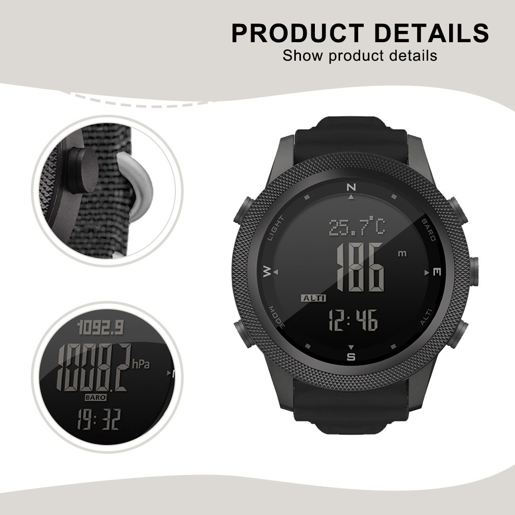 FOR NORTH EDGE AP46 Men's Digital Watch with Pedometer and EL Backlight ...