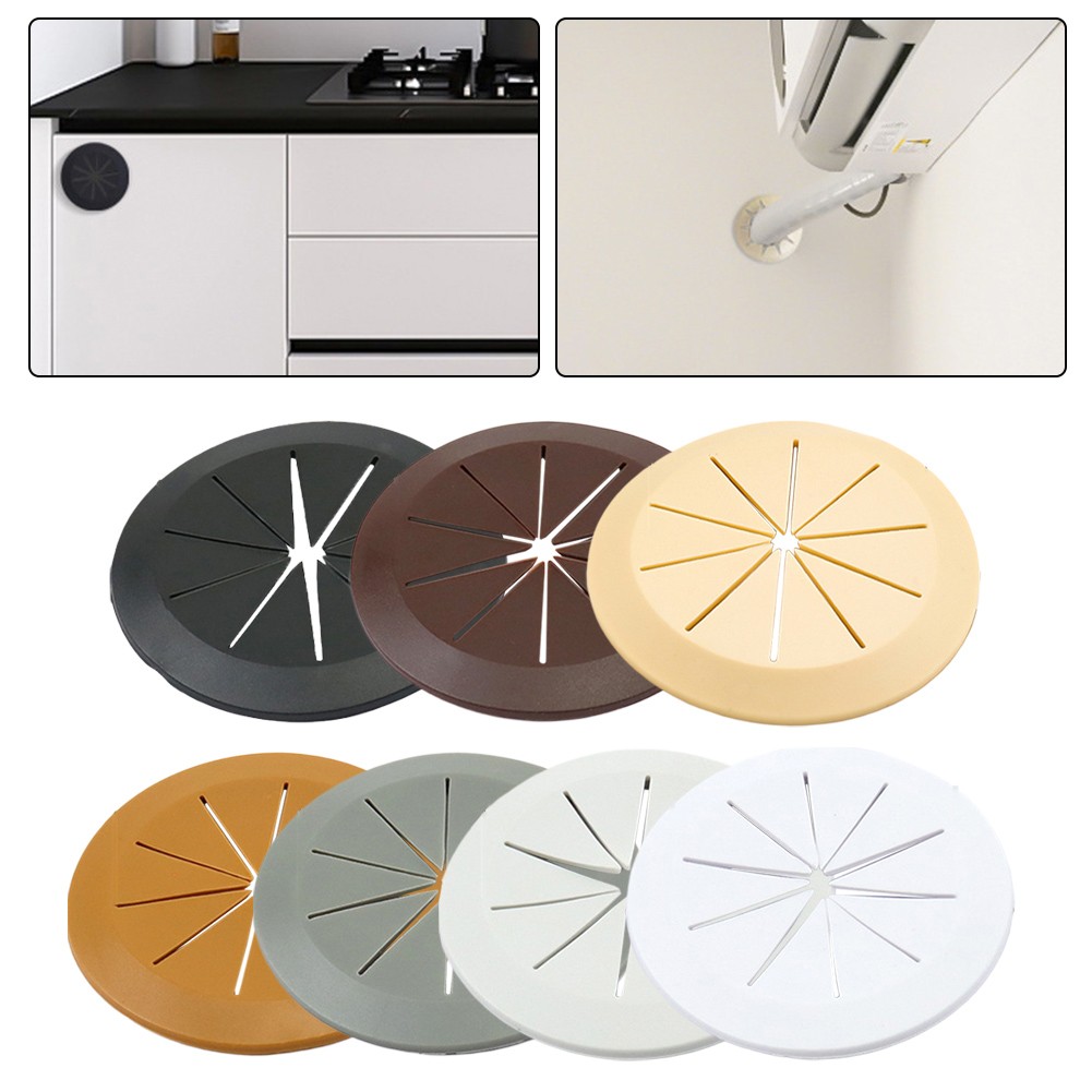 Desk Accessories PVC Round Cable Hole Cover Set of Four for ...