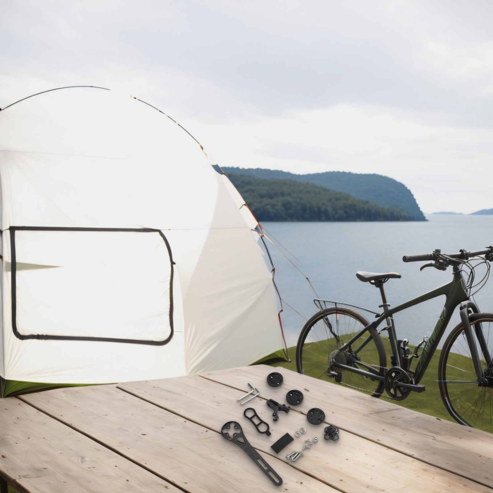 BICYCLE ACCESSORY MOUNT Compatible with Most Standard Equipment Brands ...