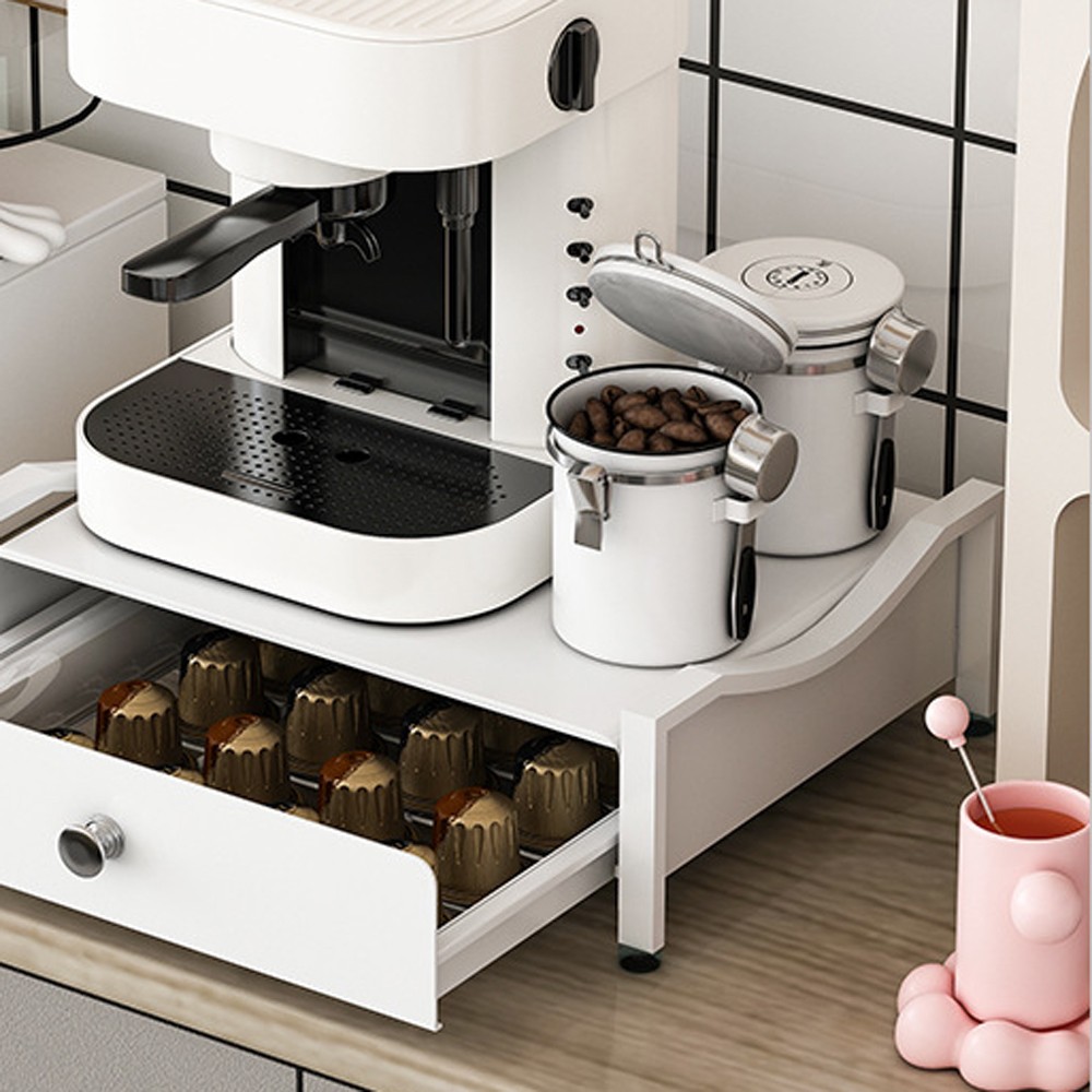 ELEGANT COFFEE RACKS with Storage Drawer for Capsules and Brewing Tools ...