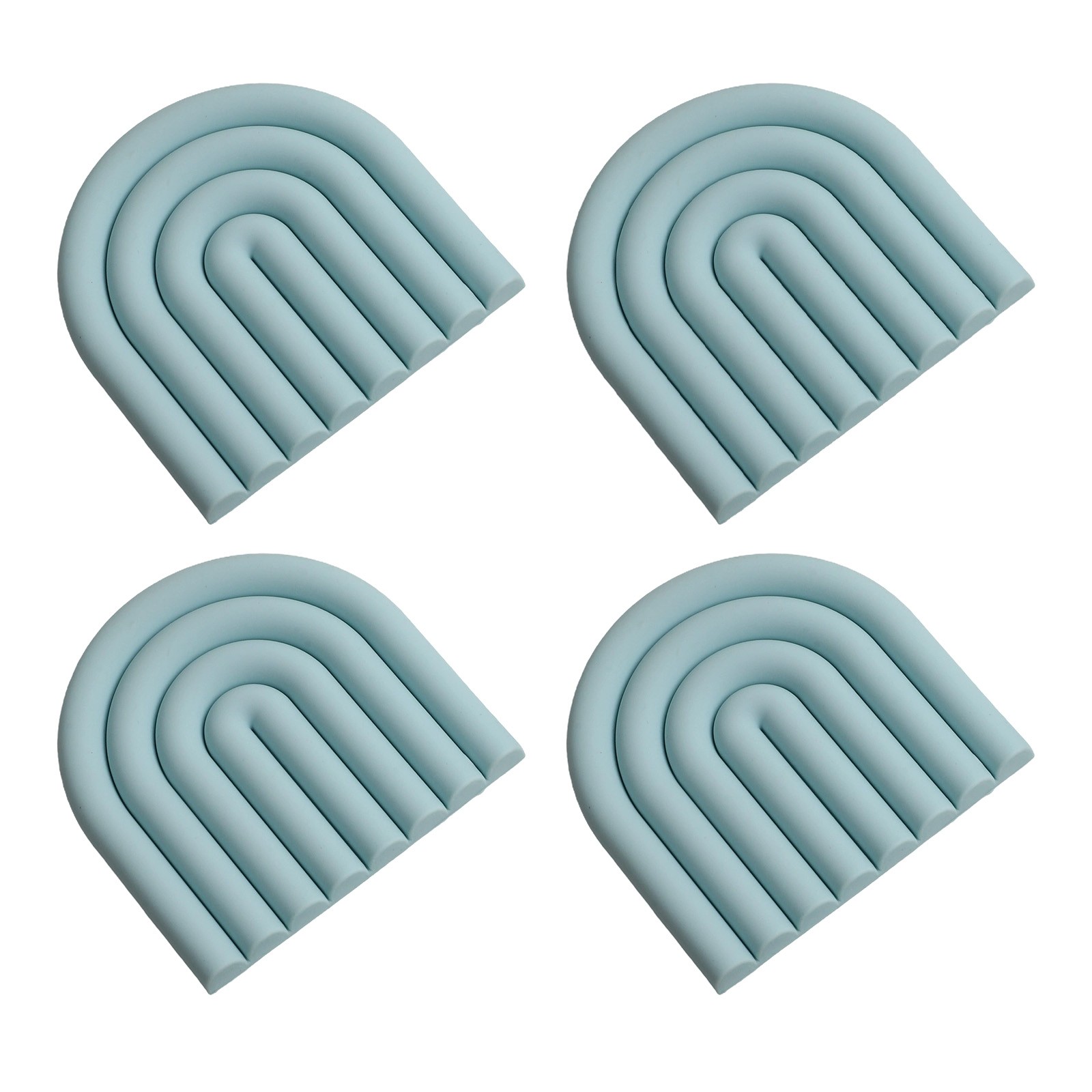 4 PACK HEAT Resistant Silicone Trivets for Kitchen Countertop ...