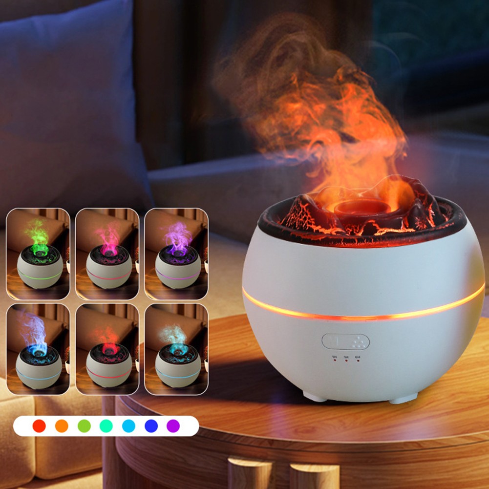 360ML ESSENTIAL OIL Diffuser with Cool Mist and Eye Catching Flame ...