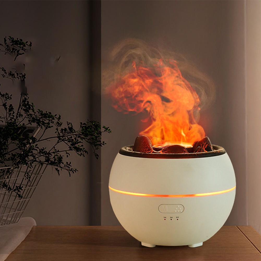 COOL MIST 360ML Essential Oil Diffuser with Realistic Flame and Colors ...