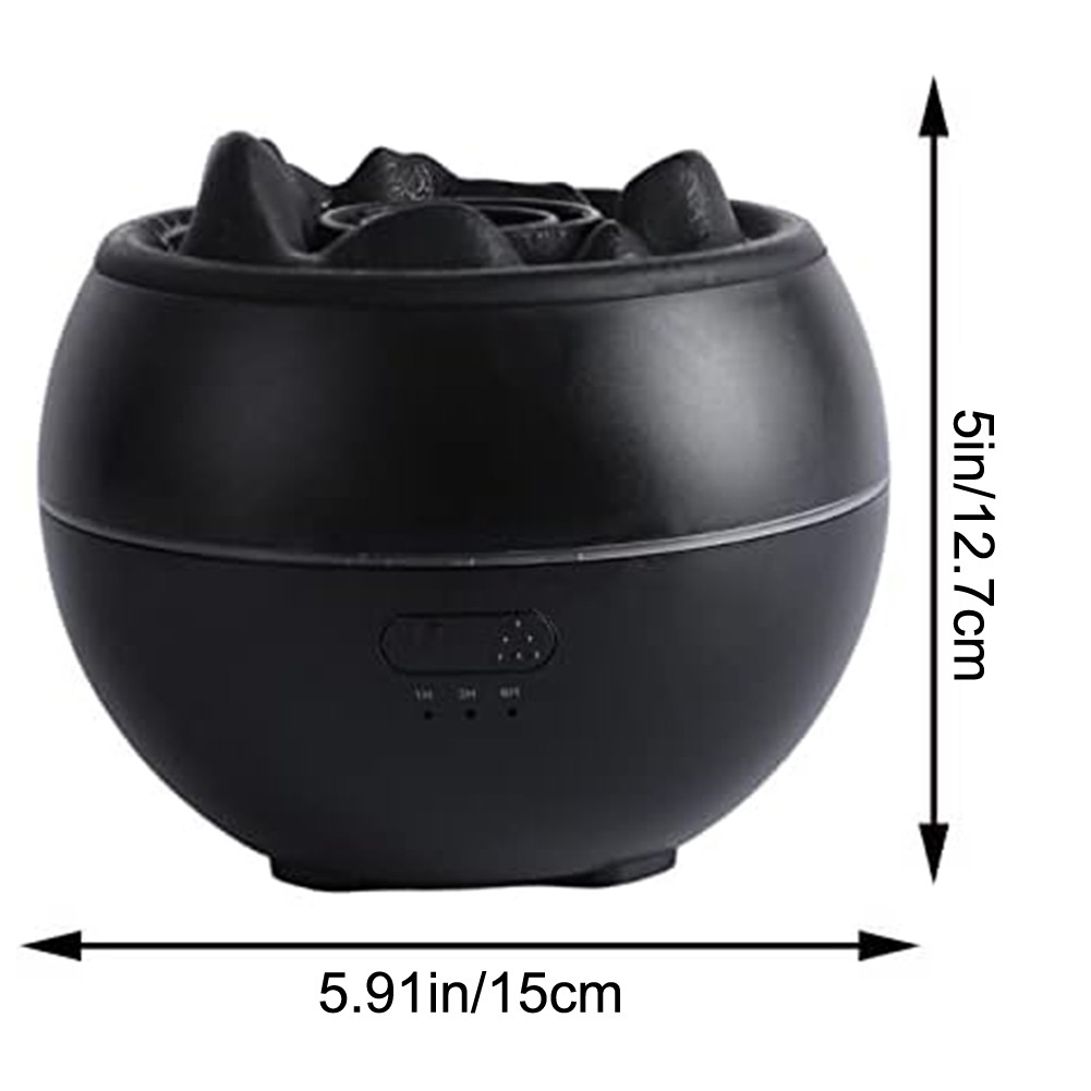 COOL MIST AROMATHERAPY 360ml Flame Essential Oil Diffuser with 7 Colors ...