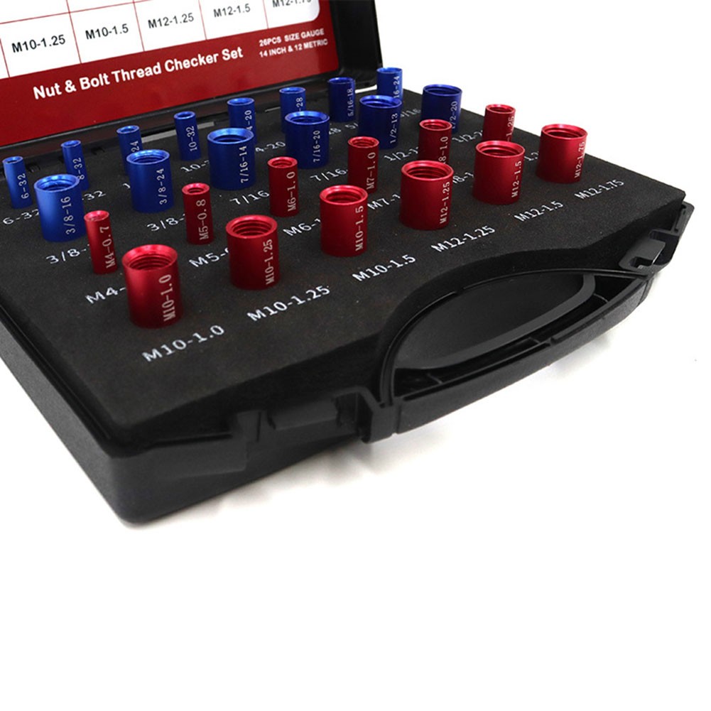 2644PCS THREAD AND Bolt Gauge Set with Male and Female Nuts for ...