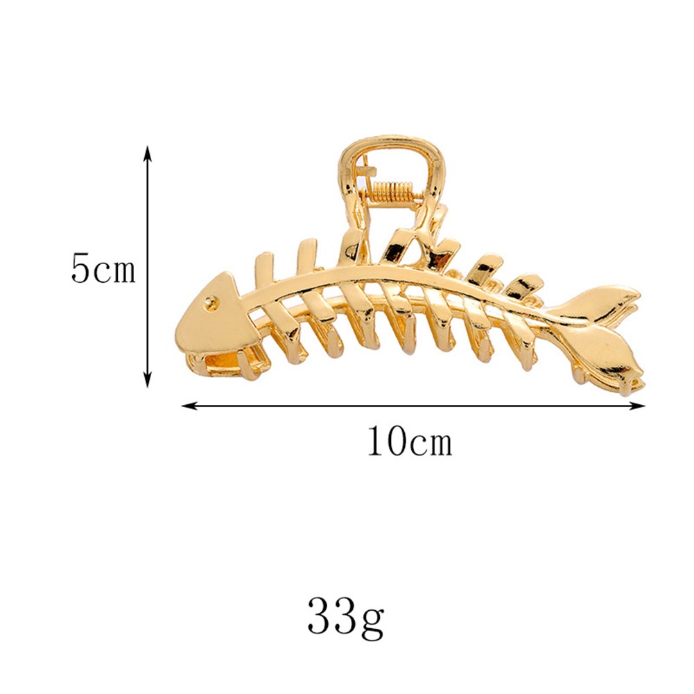 Summer Hair Accessories Creative Fishbone Alloy Clip Stylish Hair ...