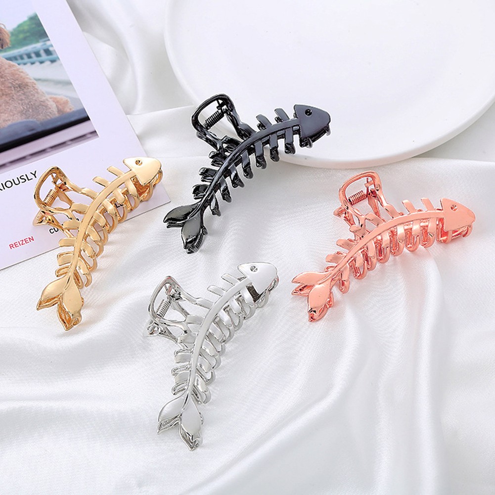 Unique Fishbone Hair Clip Summer Hair Accessories Alloy Material ...