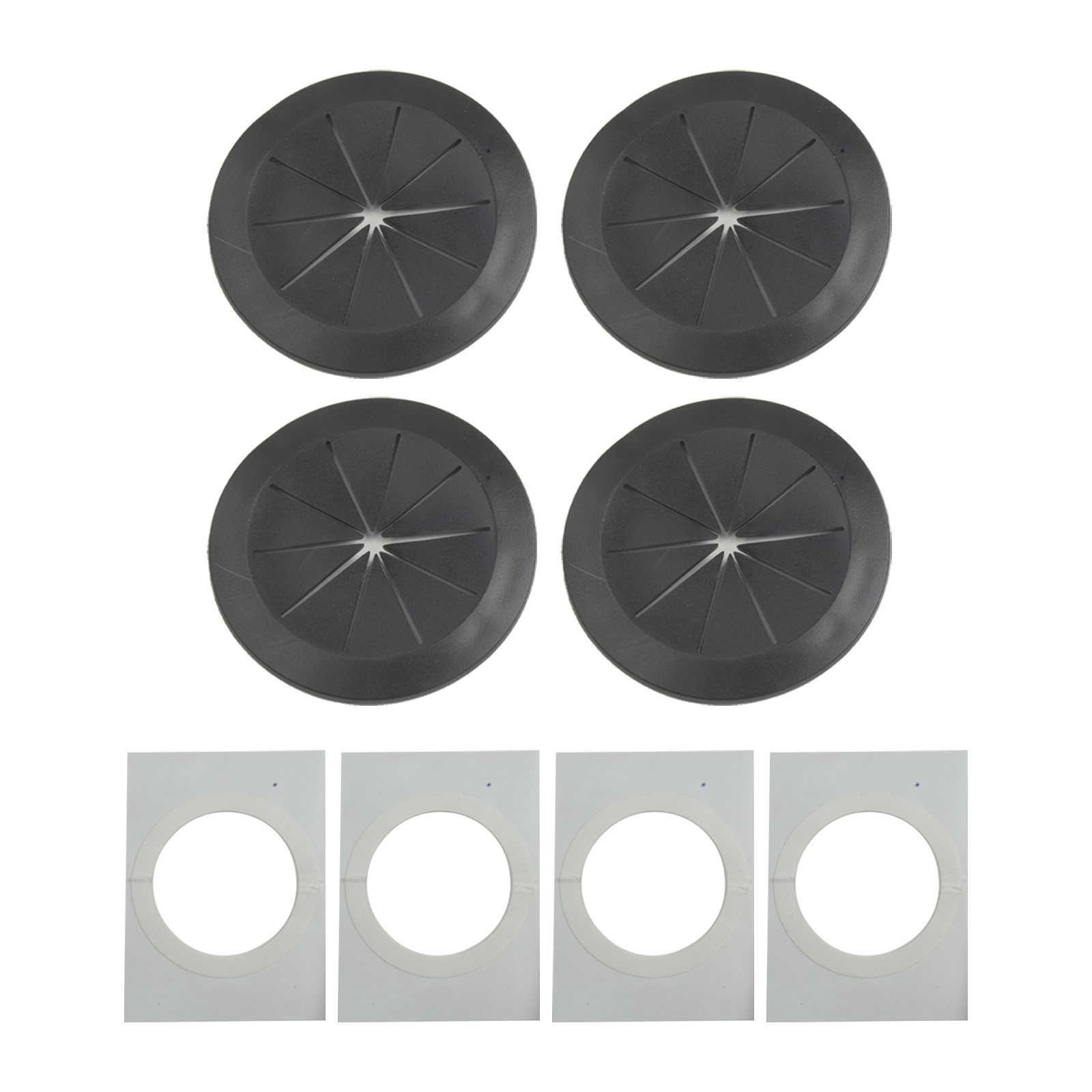 Desk Accessories PVC Round Cable Hole Cover Set of Four for ...