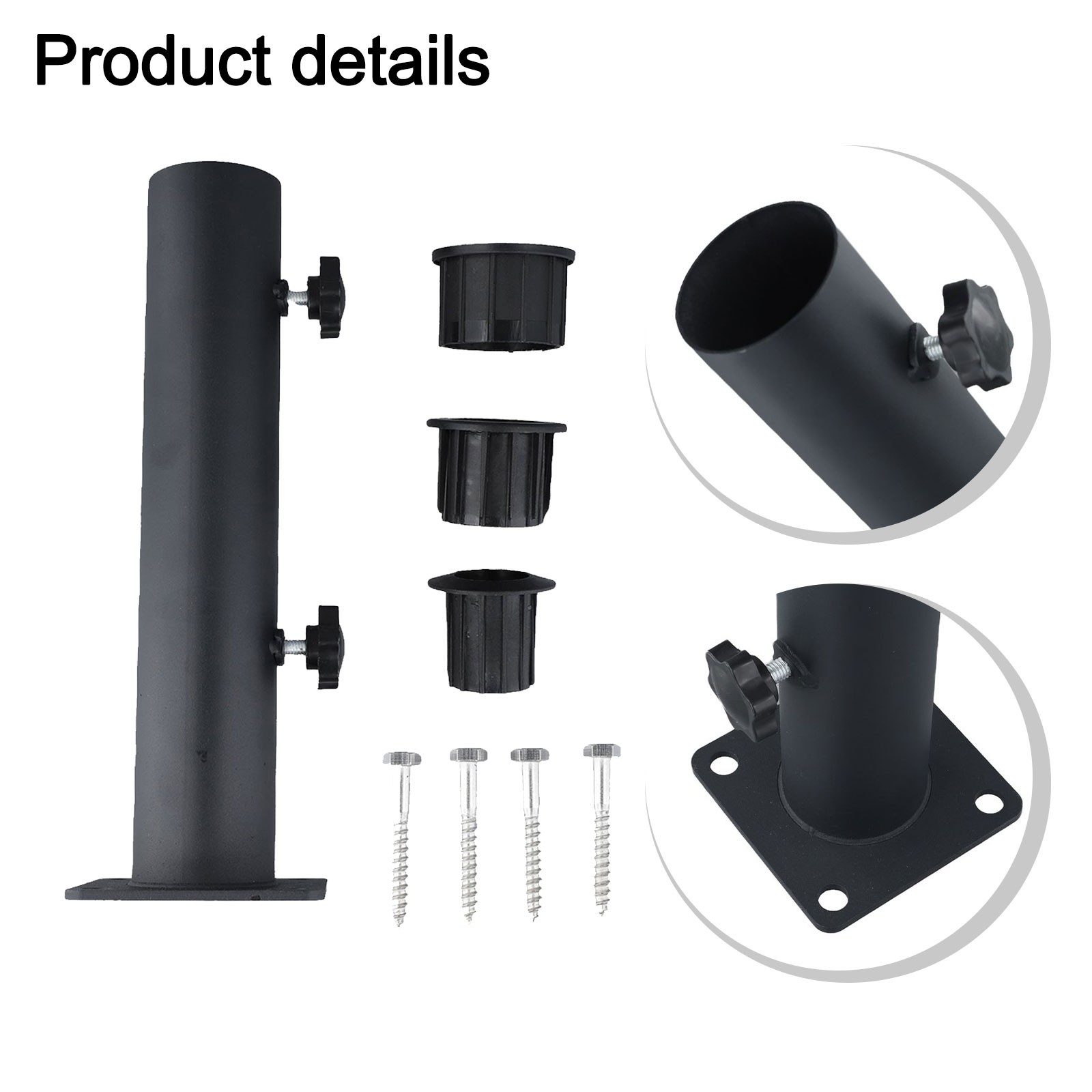 Stainless Steel Parasol Standpipe with Sleeve Set for 32 38 48mm ...