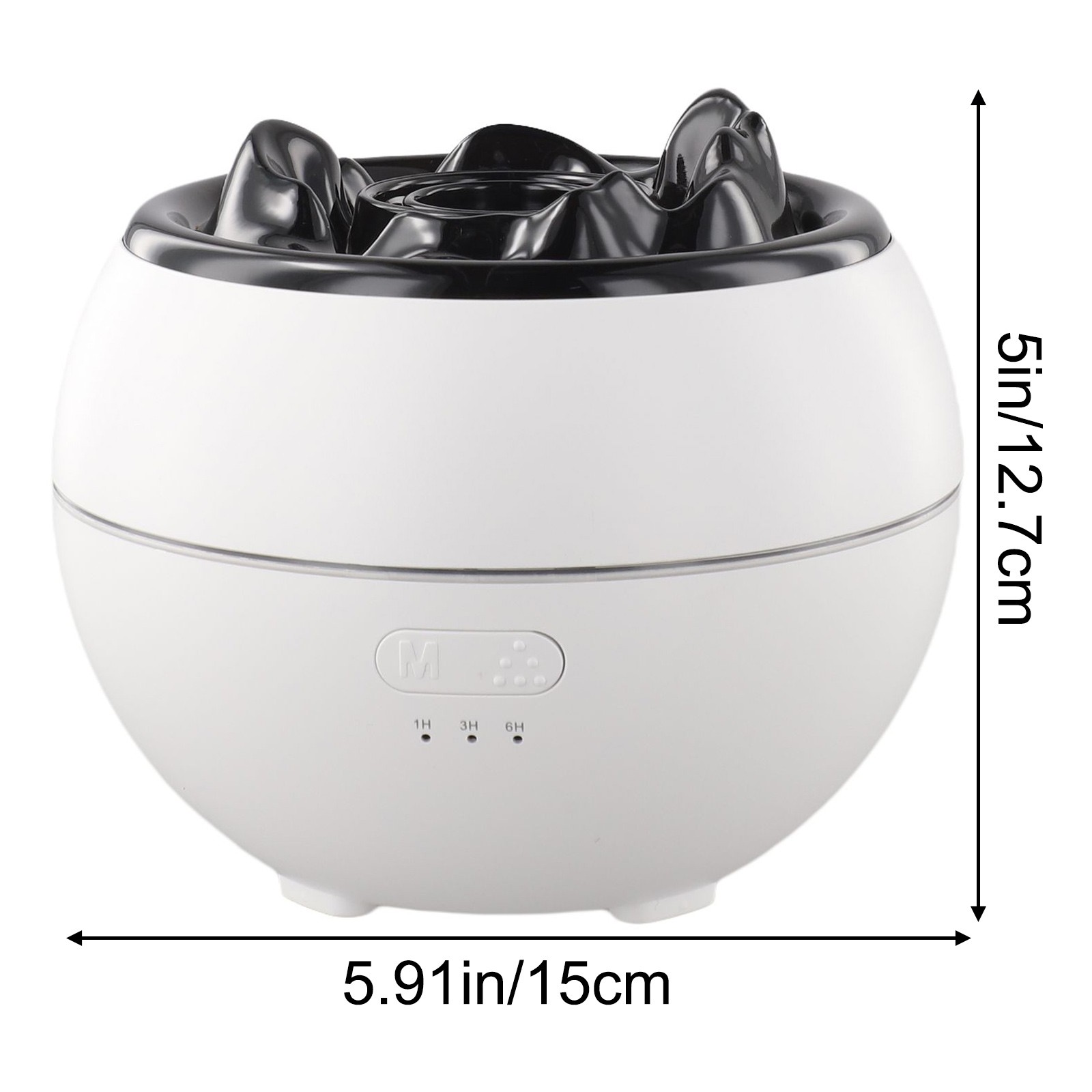 COOL MIST AROMATHERAPY 360ml Flame Essential Oil Diffuser with 7 Colors ...