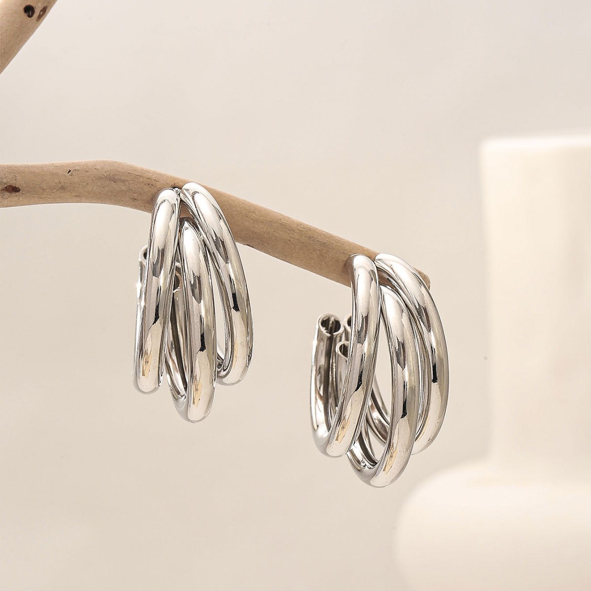 Personalized round hoop ear pendants simple alloy drop earrings versatile | eBay.de