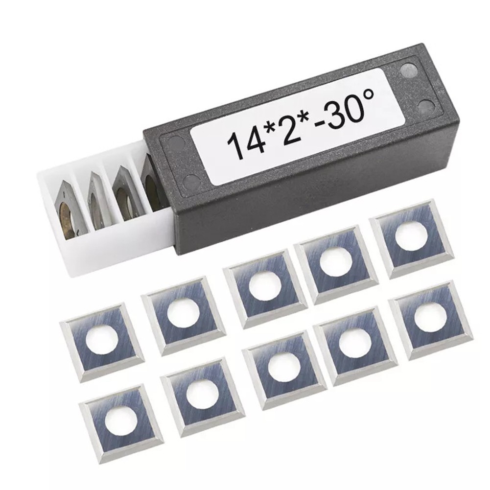 14mm Square Carbide Blade Inserts 10pcs for Lathe Tool with Screws Set ...