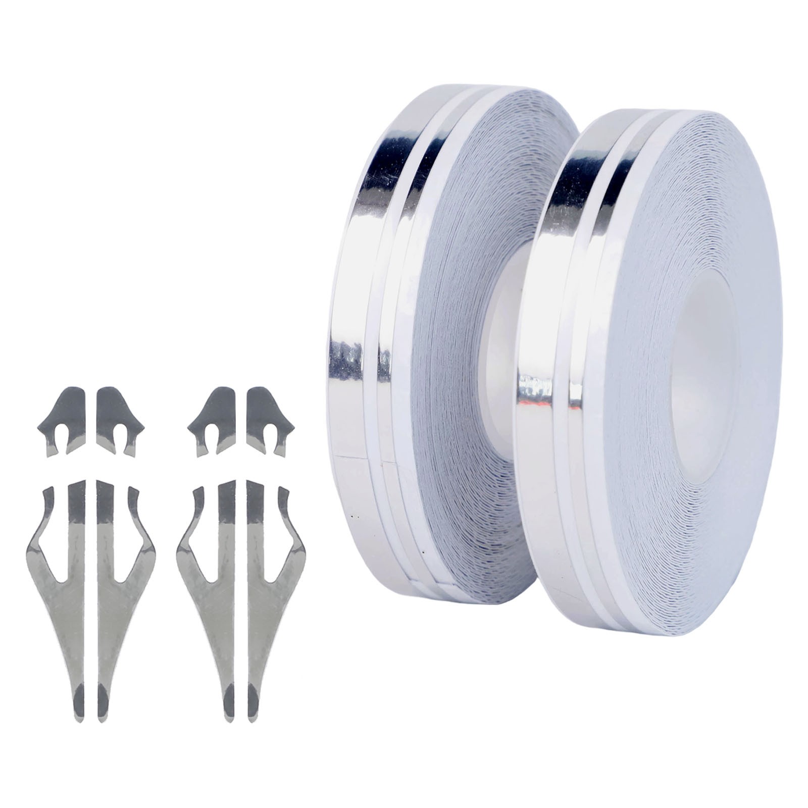 Non-Fading Stripe Stickers Scratch-Resistant Silver Tape Decal Car ...