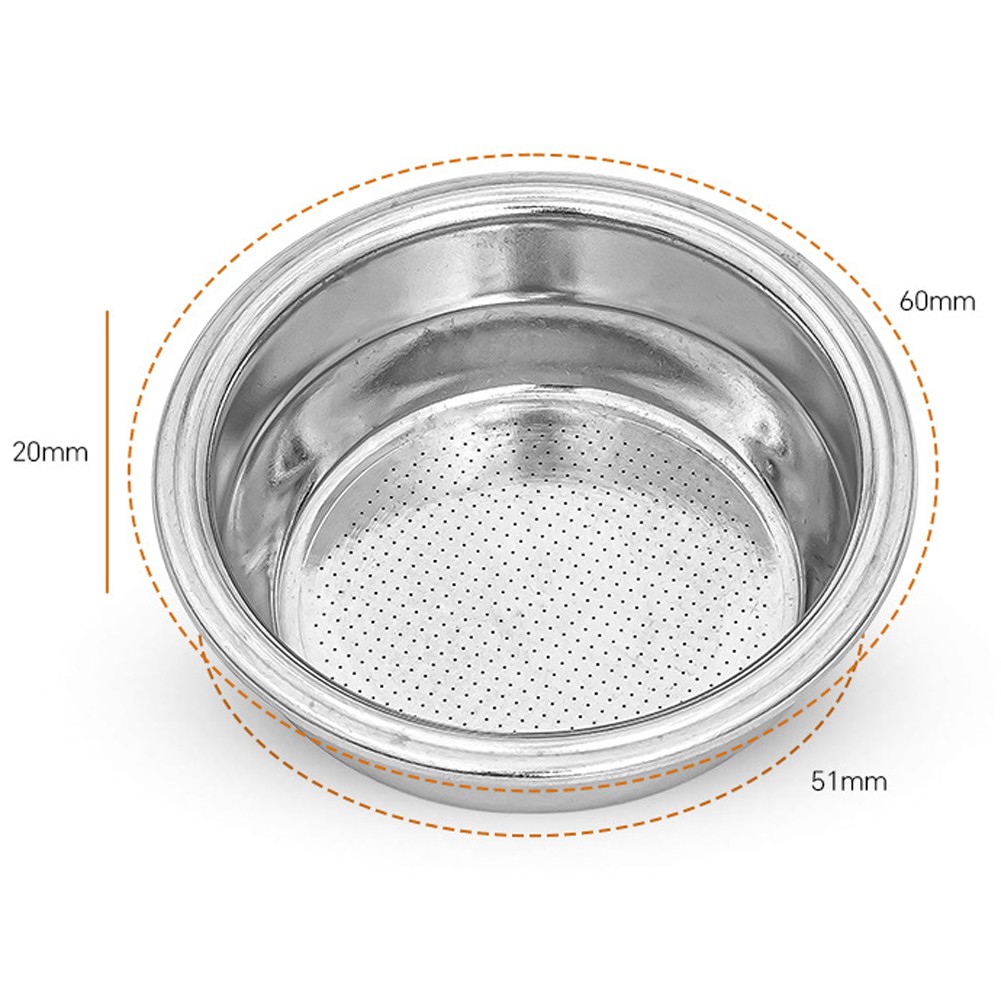51MM STEEL FILTER 12g Capacity 18g Capacity 22g Capacity 60mm Opening ...