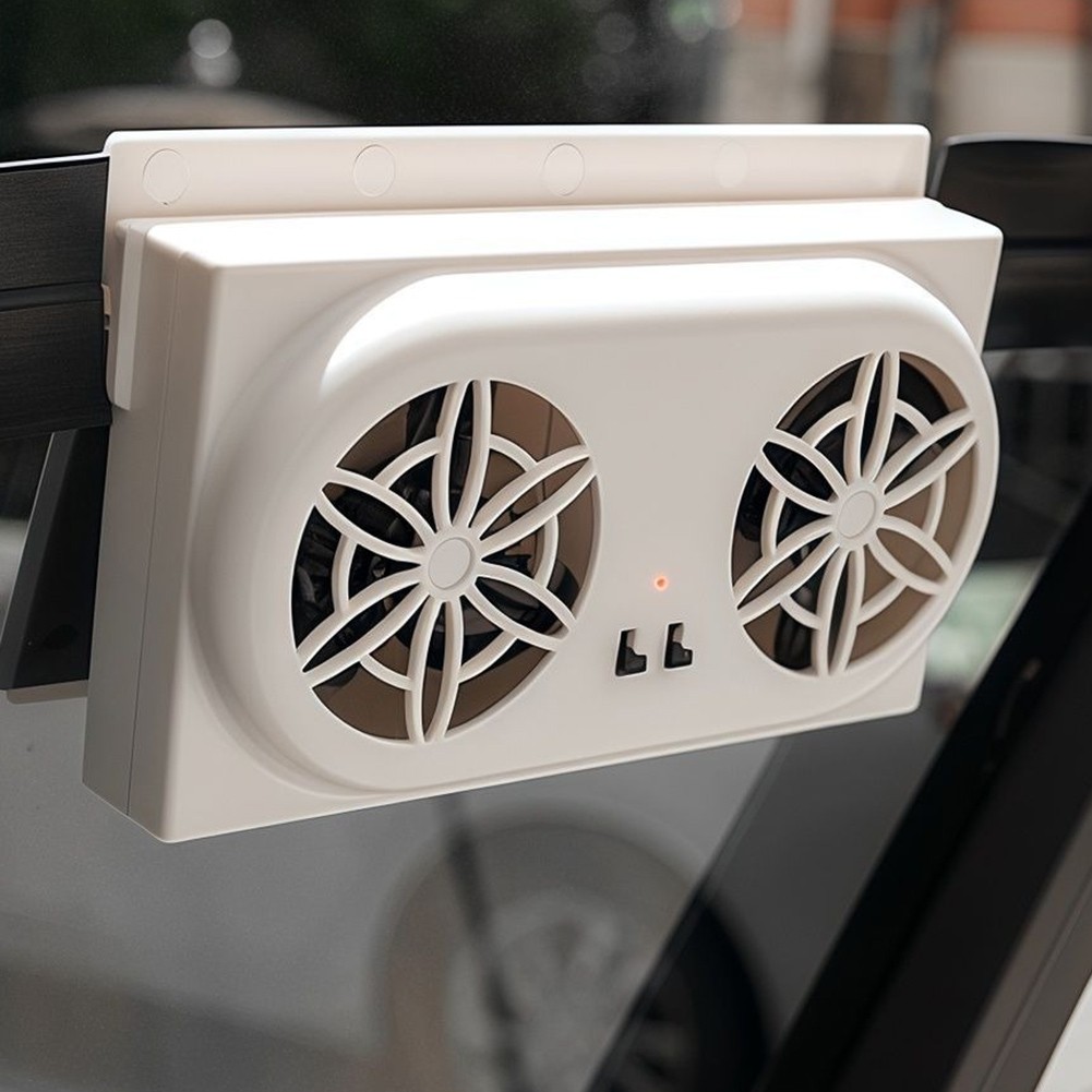 Solar Light Controlled Car Window Fan with USB Backup for Stable ...