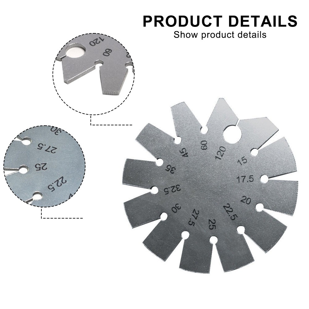Circular Angle Measuring Instrument Stainless Steel Angle Gauge ...