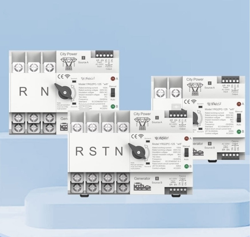 WiFi Enabled For ATS Dual Power Automatic Transfer Switch Timer Relay ...